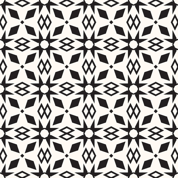Premium Vector Vector Geometric Abstract Seamless Monochrome Pattern Texture Repeating Background