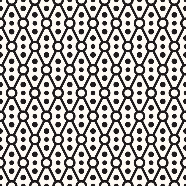 Premium Vector Vector Geometric Abstract Seamless Monochrome Pattern Texture Repeating Background