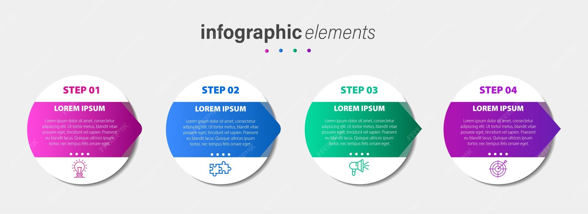 Premium Vector | Vector gradient infographic element collection Premium Vector | Vector gradient infographic element collection