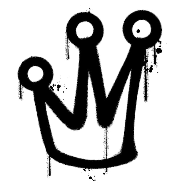 Premium Vector | Vector graffiti spray paint crown isolated vector ... Premium Vector | Vector graffiti spray paint crown isolated vector ...