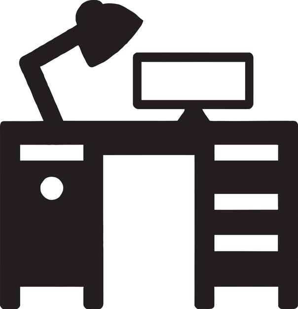 Premium Vector | Vector graphics of standing desk and chair icon set Premium Vector | Vector graphics of standing desk and chair icon set