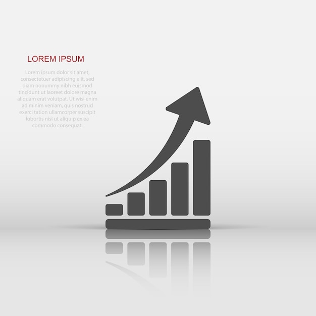 Premium Vector | Vector growth chart icon in flat style Grow diagram ... Premium Vector | Vector growth chart icon in flat style Grow diagram ...