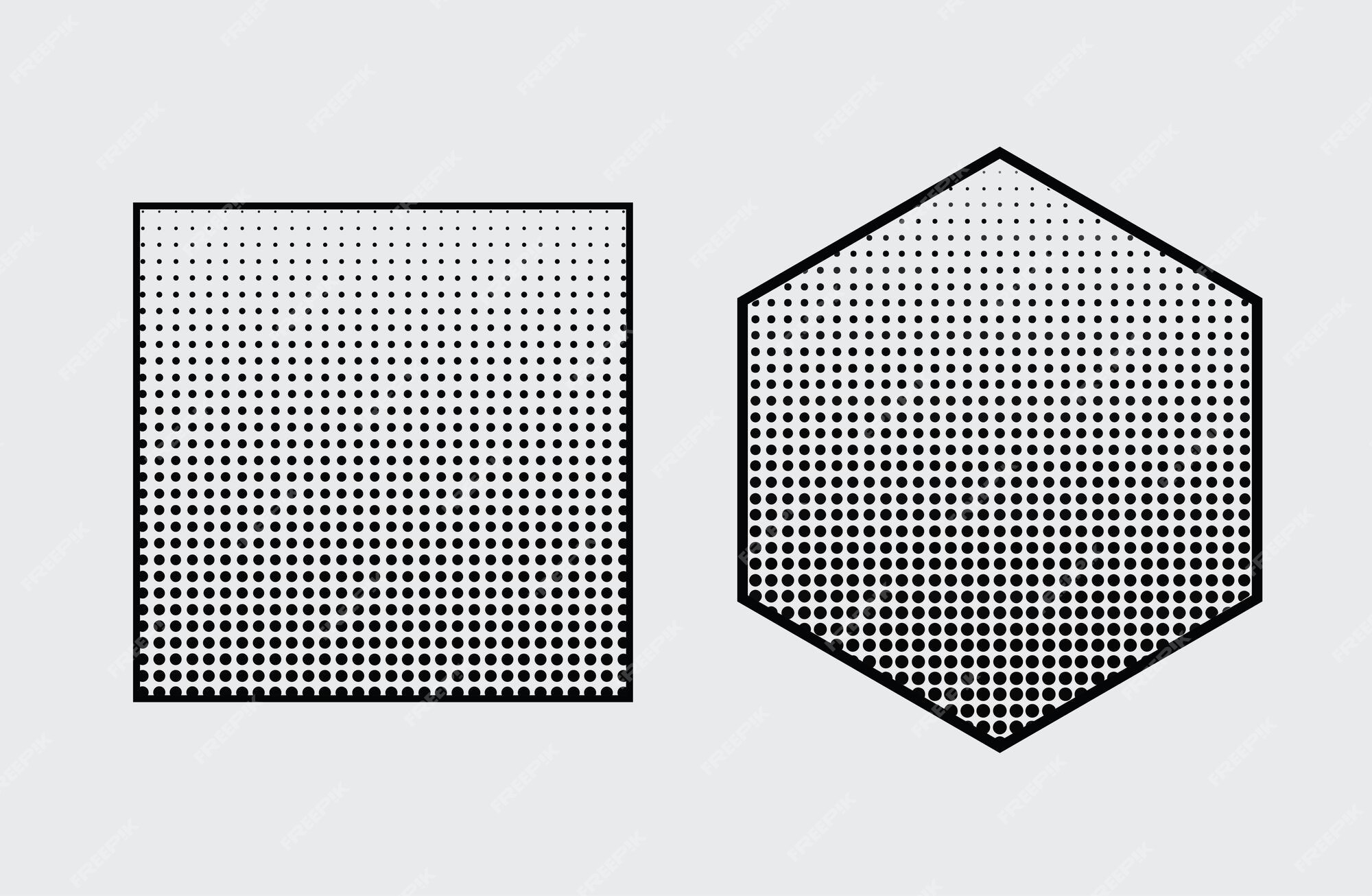 Premium Vector | Vector halfton template of squares and pentagons Premium Vector | Vector halfton template of squares and pentagons
