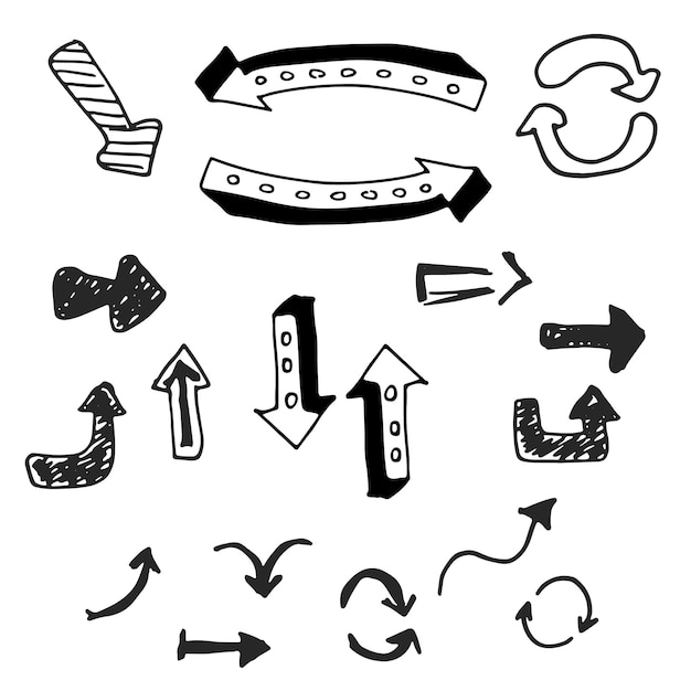 Premium Vector | Vector hand drawn arrows set Premium Vector | Vector hand drawn arrows set