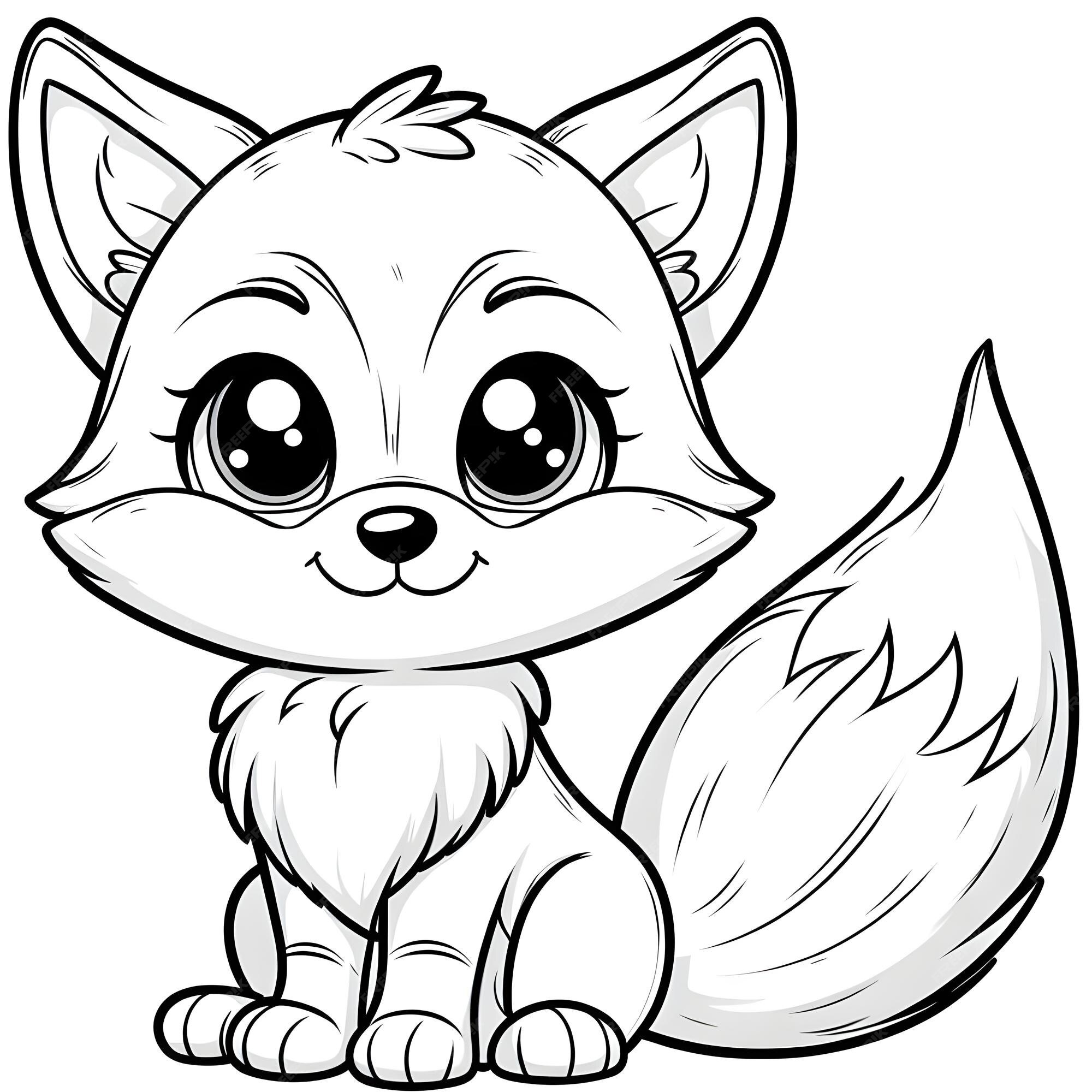 Premium Vector Vector Hand Drawn Fox Outline Illustration
