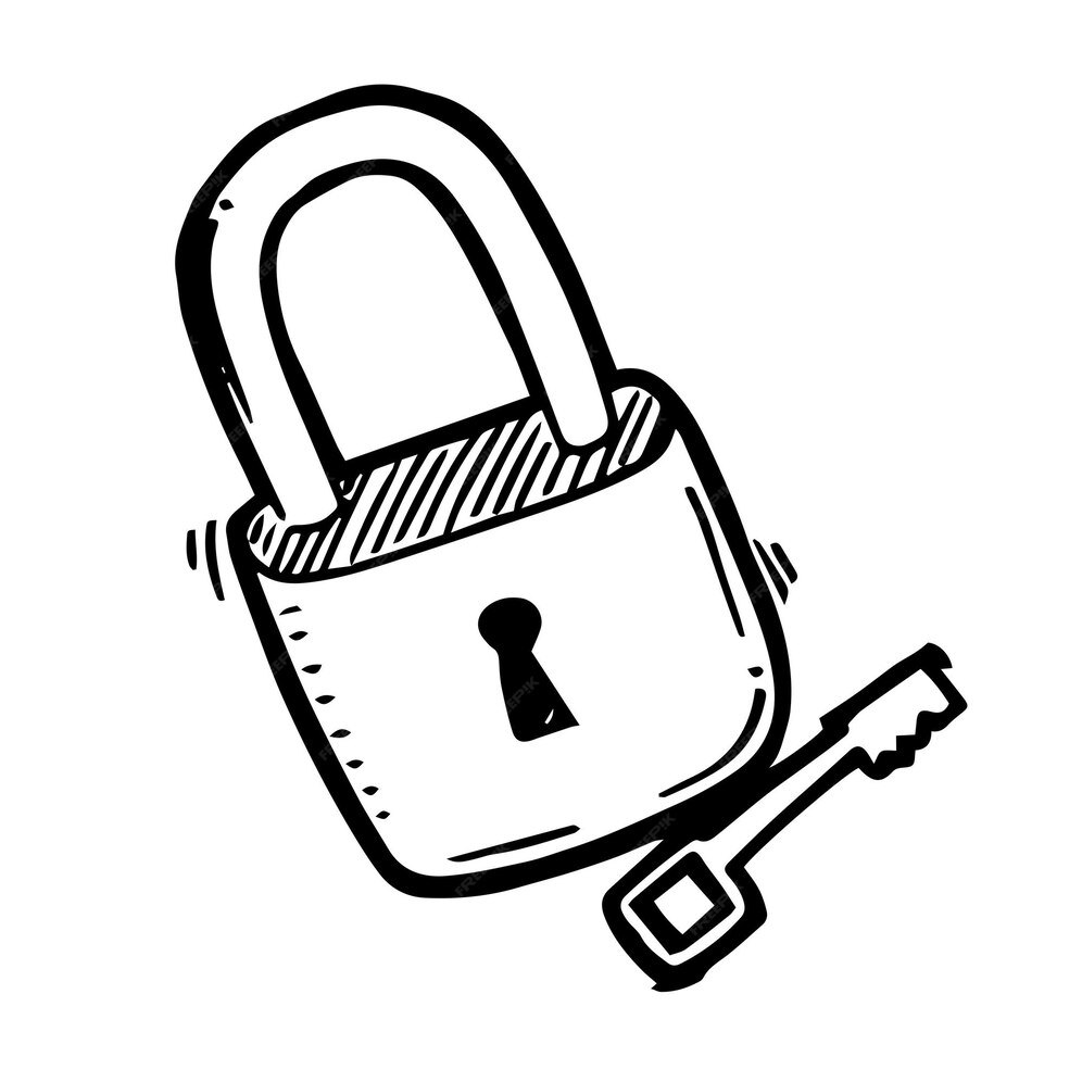 Premium Vector | Vector hand drawn lock doodle Premium Vector | Vector hand drawn lock doodle
