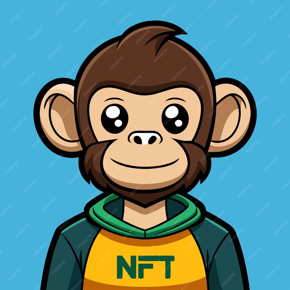 Vector Hand Drawn Nft Style Ape Illustration Premium Ai Generated Vector