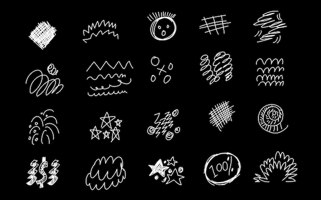 Premium Vector | Vector hand drawn scribble element Premium Vector | Vector hand drawn scribble element