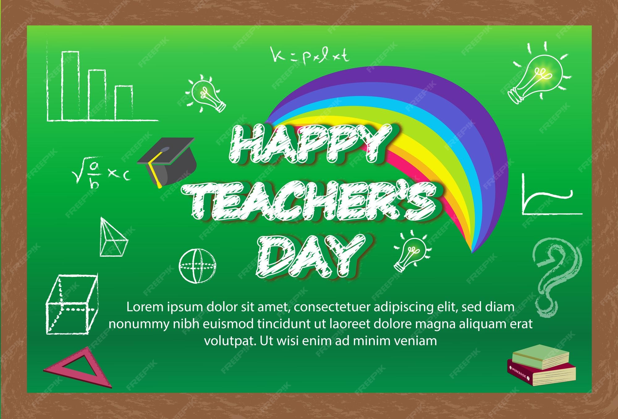 Premium Vector Vector Happy Teachers Day Banner Template