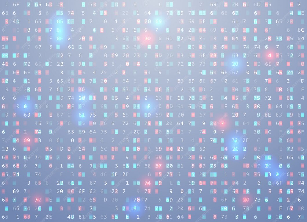 Premium Vector | Vector hex code background with highlight an important element, error, memory ...