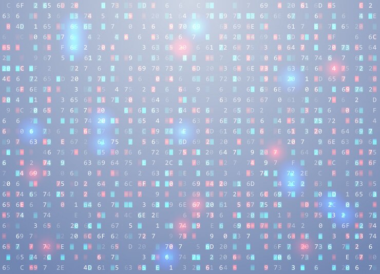 Premium Vector | Vector hex code background with highlight an important element, error, memory ...