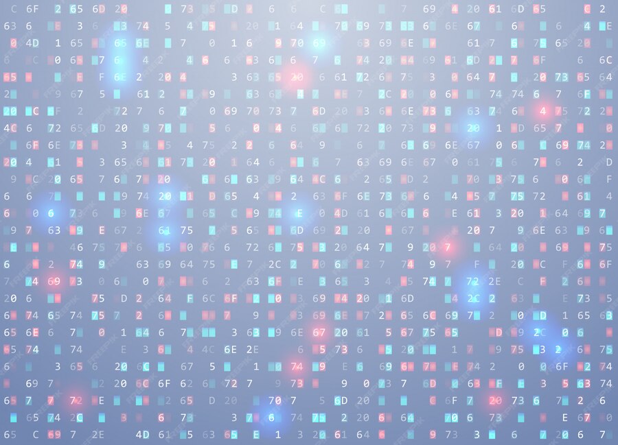 Premium Vector | Vector hex code background with highlight an important element, error, memory ...