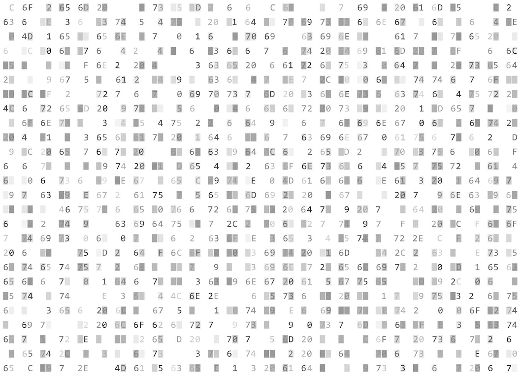 Premium Vector | Vector hexadecimal code white seamless background. Big ...