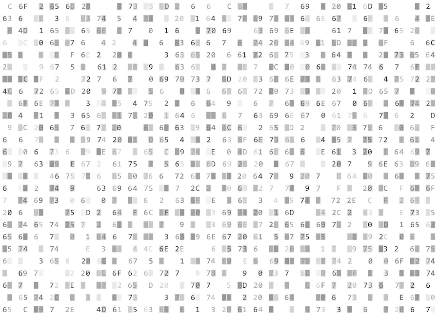 Premium Vector | Vector hexadecimal code white seamless background. big ...