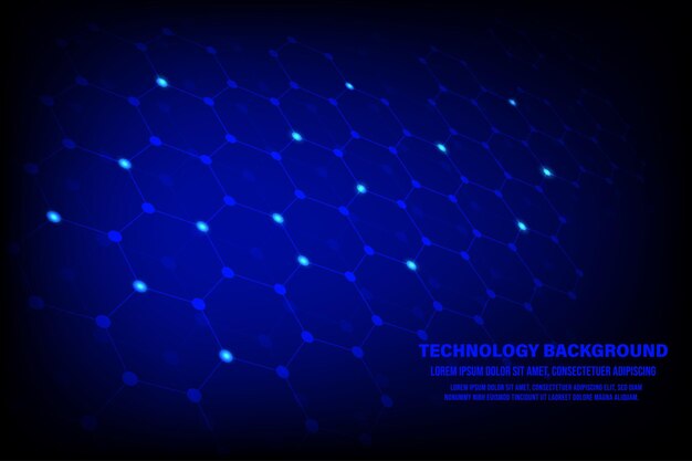 Premium Vector | Vector hi tech technology abstract with hexagones ... Premium Vector | Vector hi tech technology abstract with hexagones ...