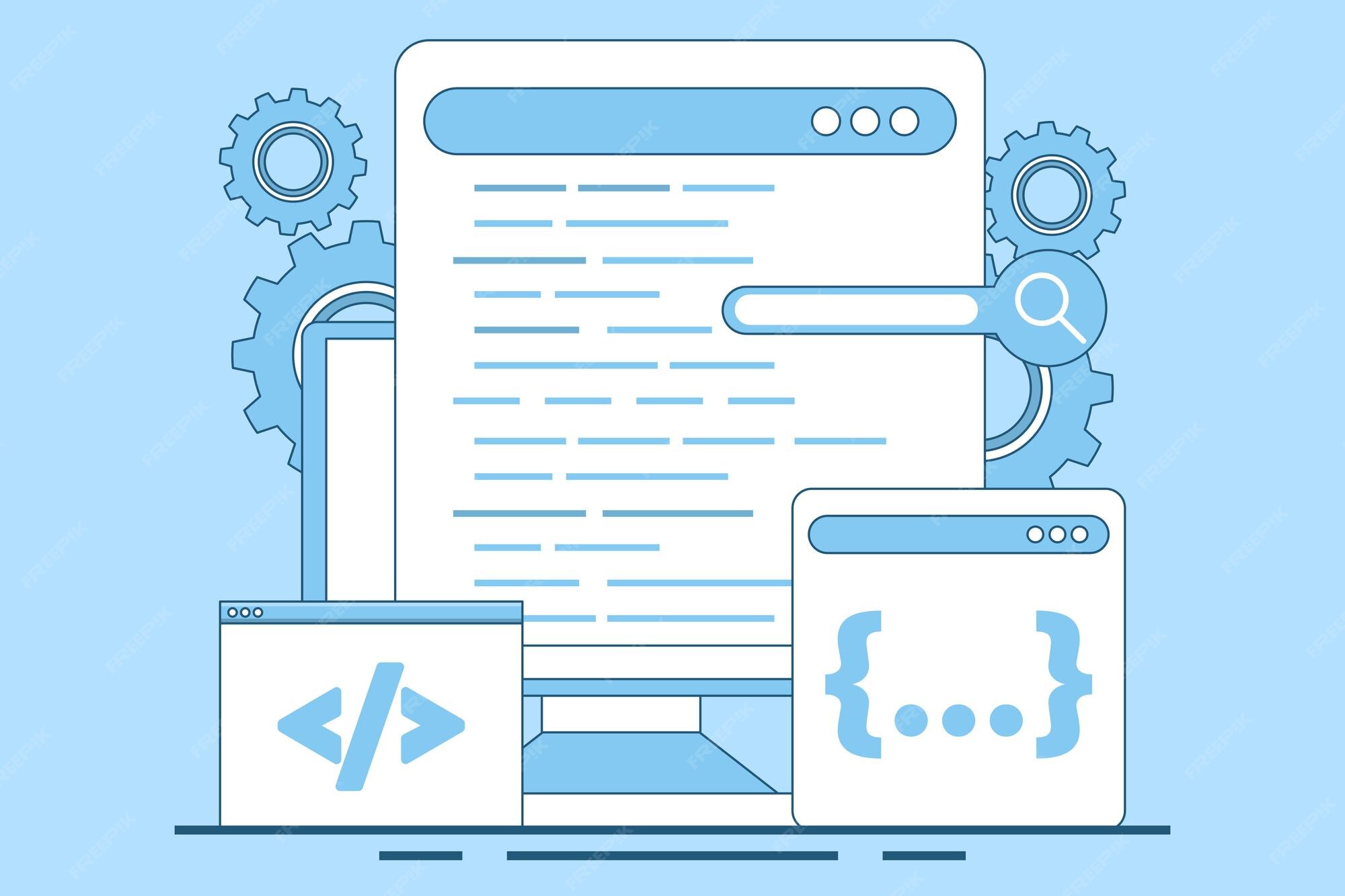 Premium Vector | Vector illustration about Programming Concept or ...