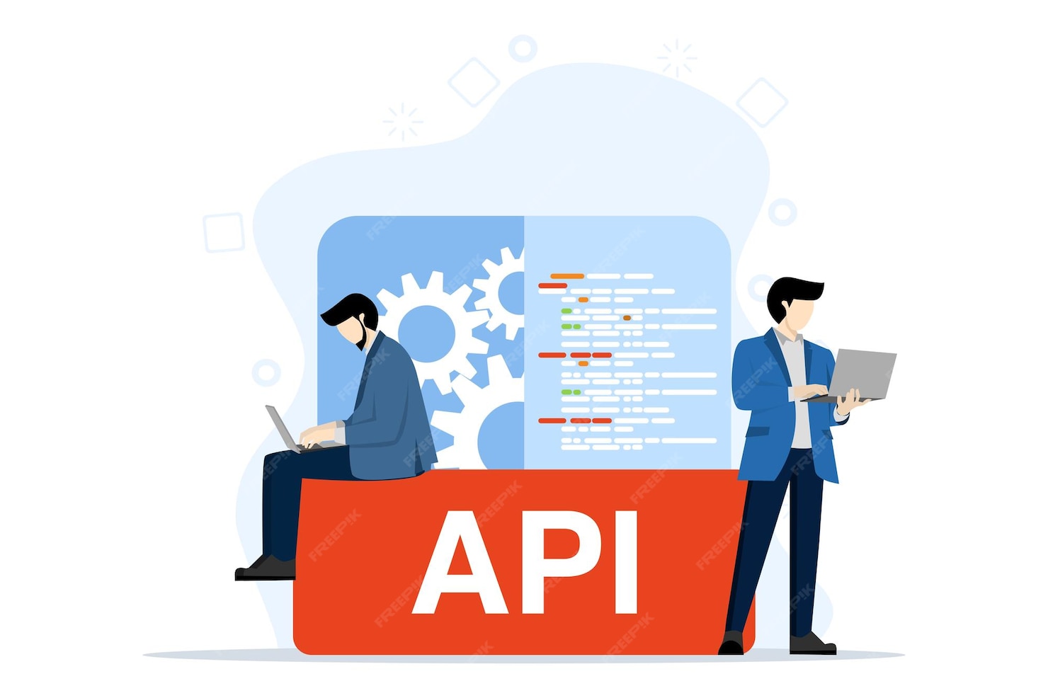 Premium Vector | Vector illustration of API Application programming ...