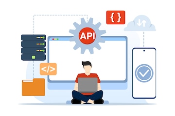 Premium Vector | Vector illustration of API Application programming ...