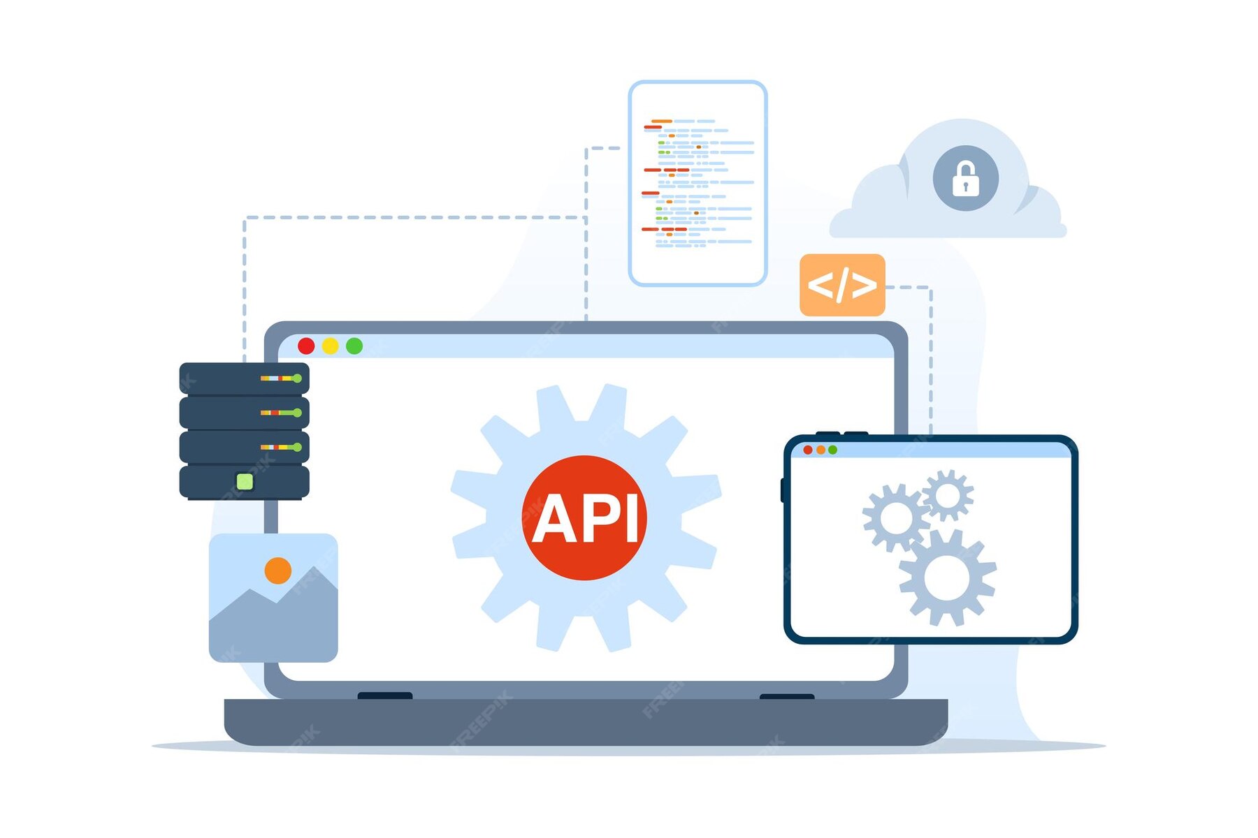 Premium Vector Vector Illustration Of Api Application Programming