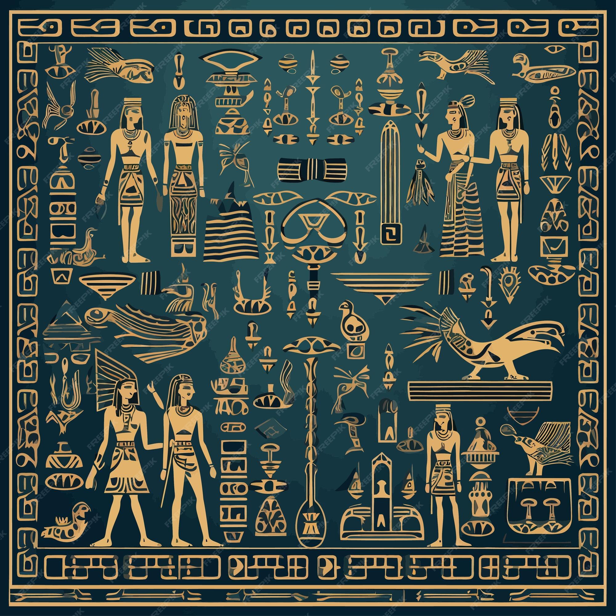 Premium Vector Vector Illustration Background Image Of Sumerian Civilization With Symbols