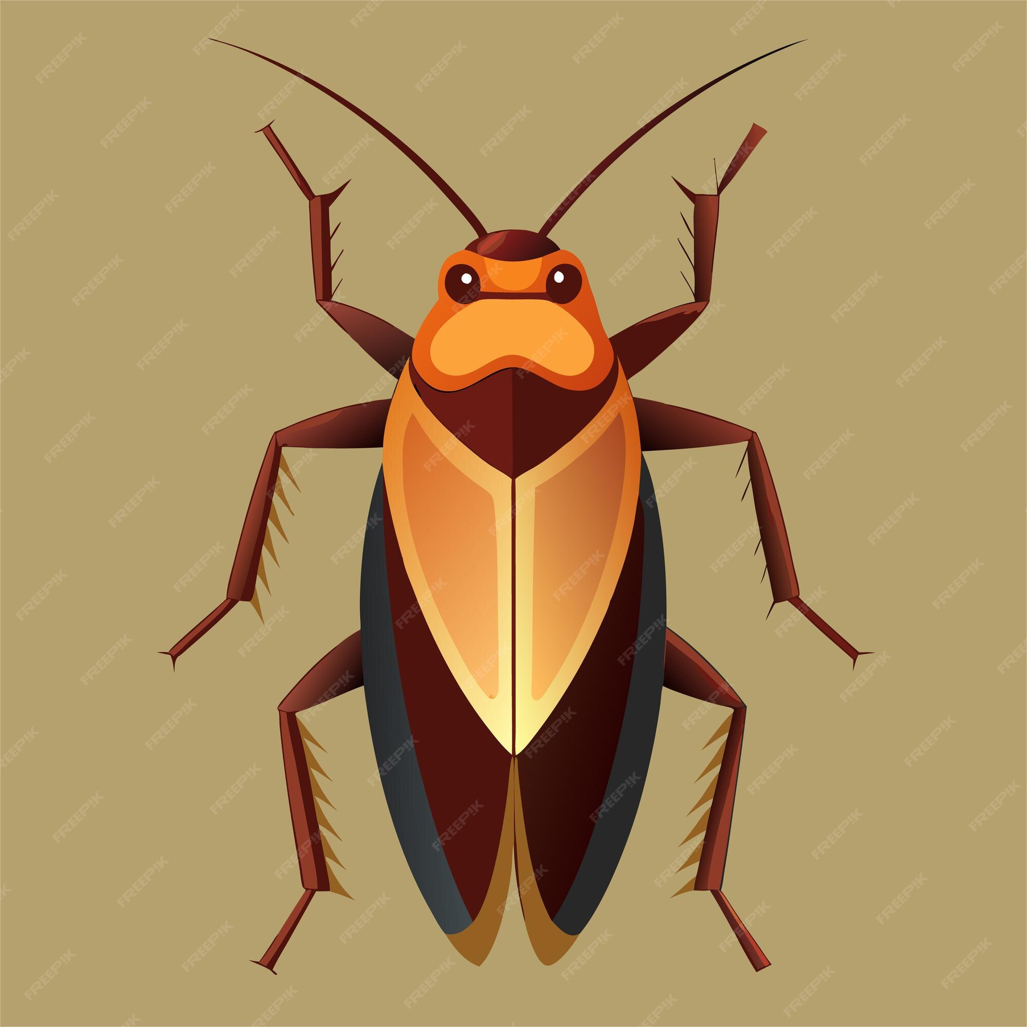 Vector Illustration Of Cockroach Macro Insect Premium Ai Generated Vector