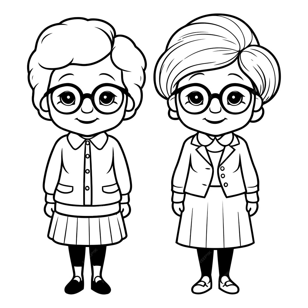 Premium Vector Vector Illustration Of Cute Grandmother And