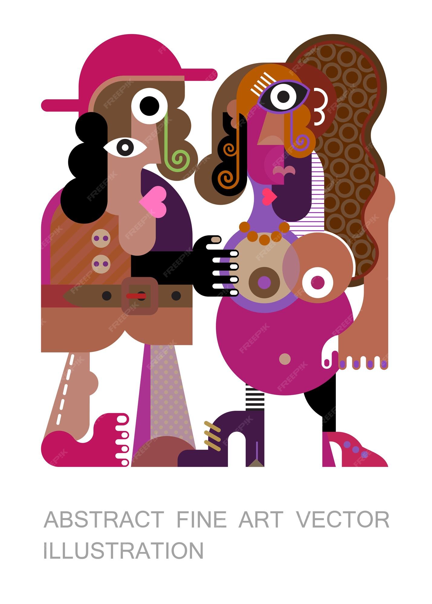 Premium Vector Vector Illustration Erotic Dance