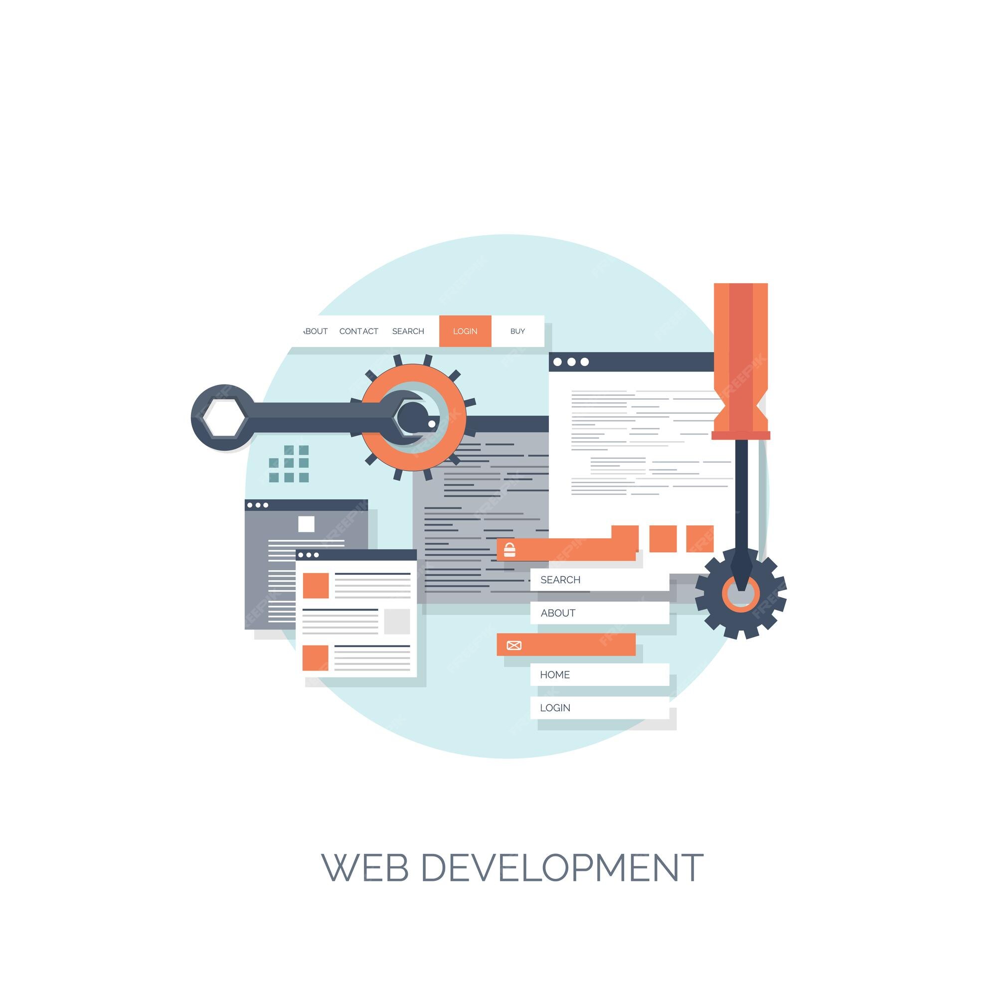 Premium Vector Vector Illustration Flat Computing Background Programming Coding Web