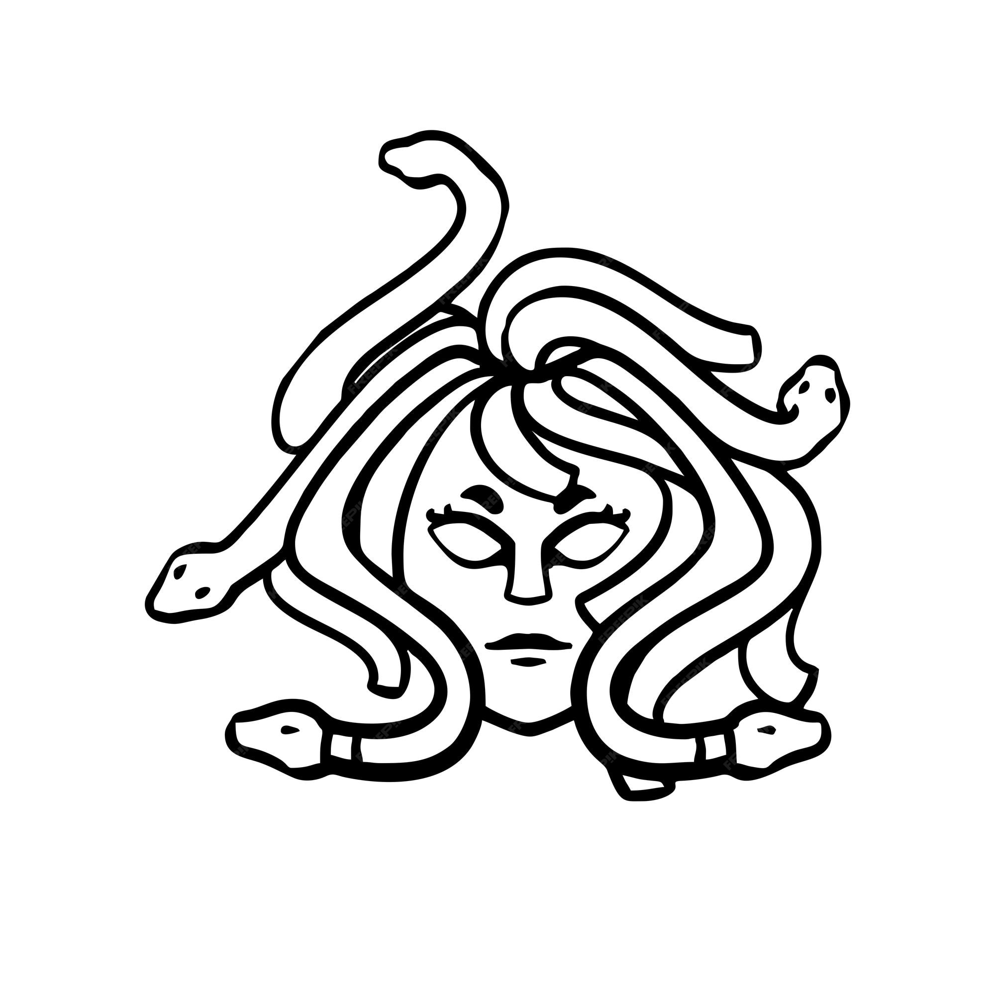 Easy Medusa Drawing