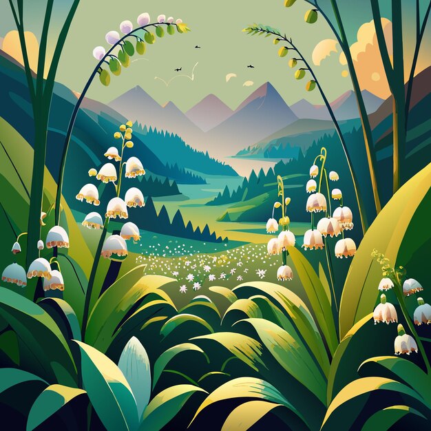 Premium Vector | Vector illustration of lily flower Premium Vector | Vector illustration of lily flower