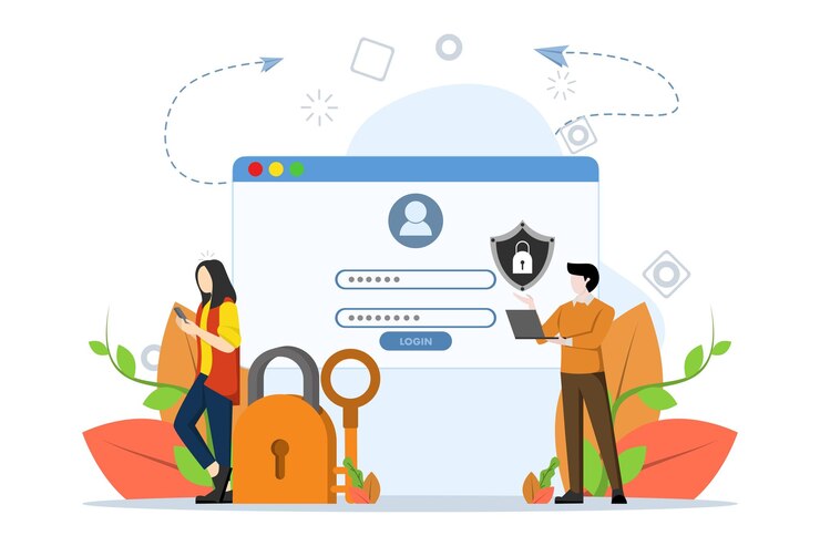 Premium Vector Vector Illustration Register Or Register User Interface With User Using Secure