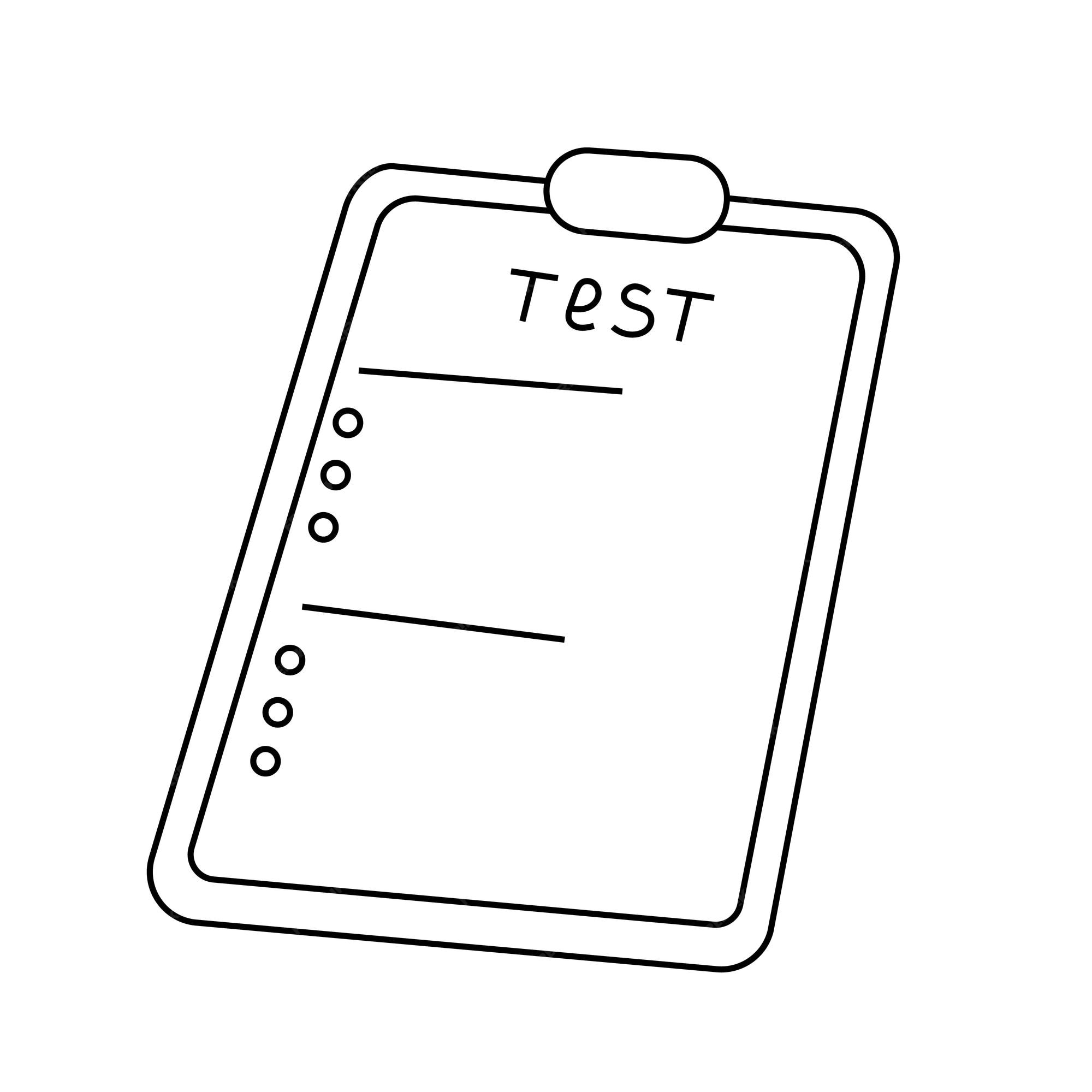 Premium Vector Vector Illustration Of Test In Doodle Style Isolated On White Background