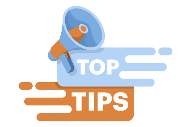 Premium Vector | Vector illustration of Top Tip Concept or megaphone ... Premium Vector | Vector illustration of Top Tip Concept or megaphone ...