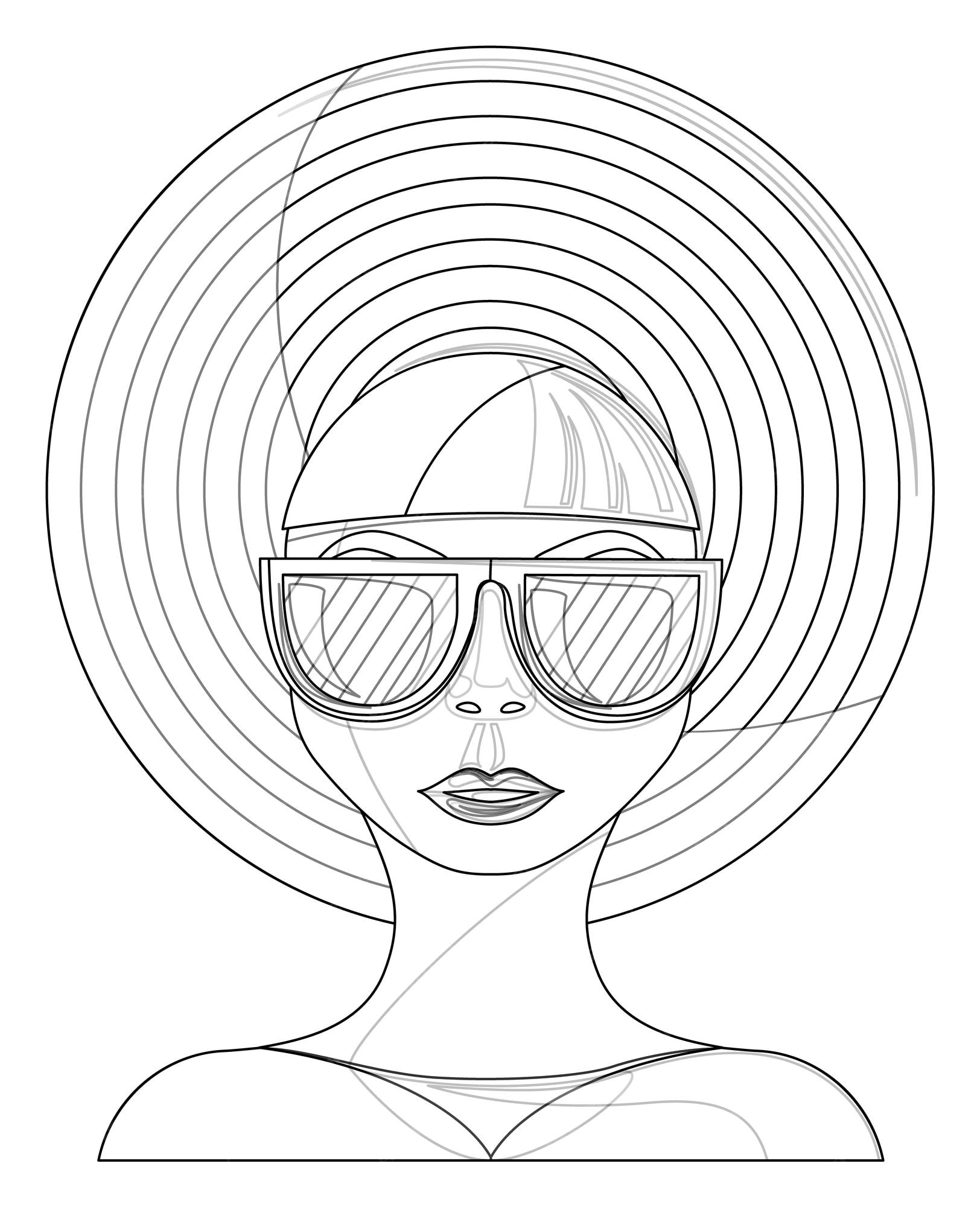 Premium Vector Vector Image Of An Old Fashioned Girl Wearing A Hat