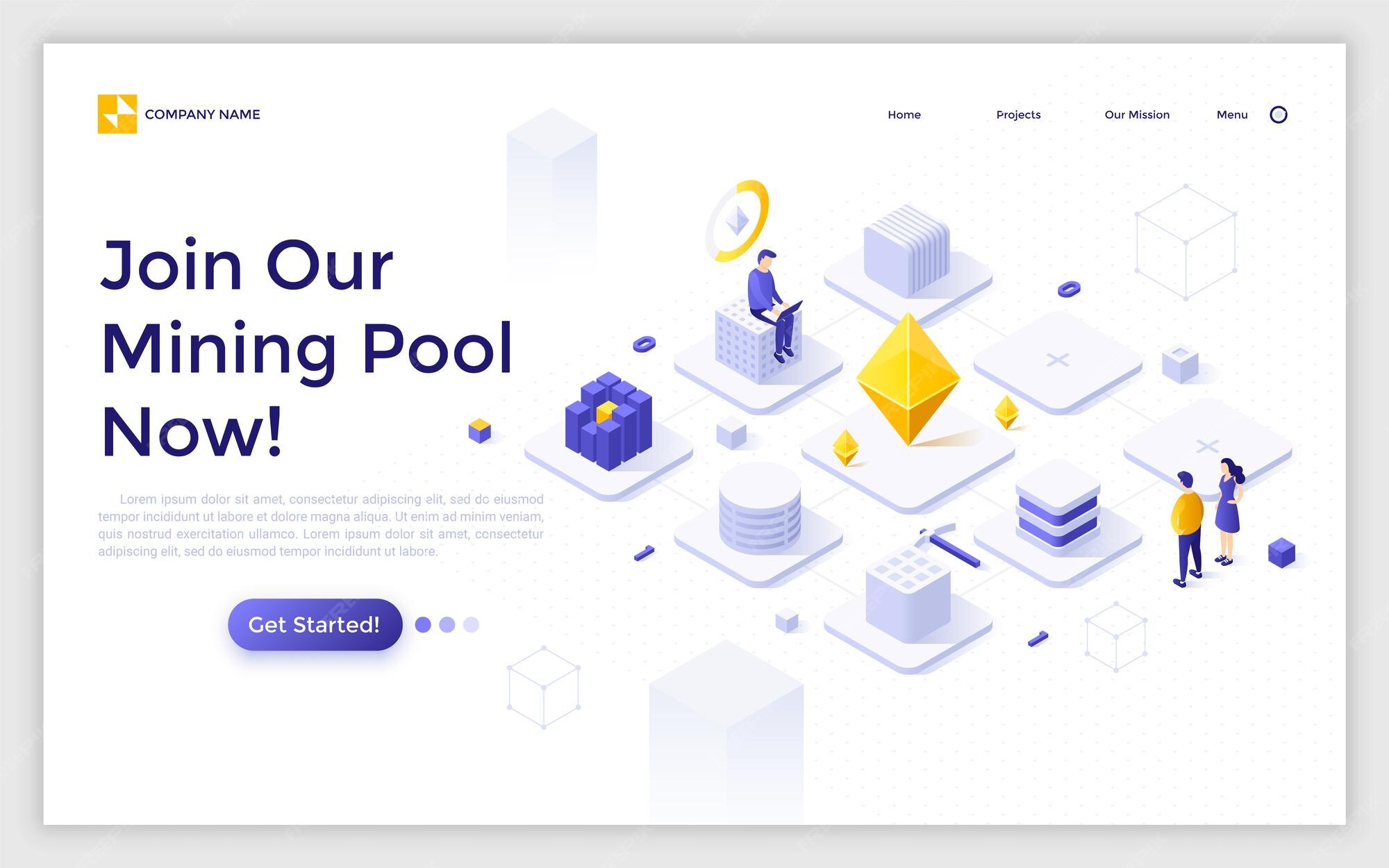 Premium Vector | Vector isometric landing page template Premium Vector | Vector isometric landing page template