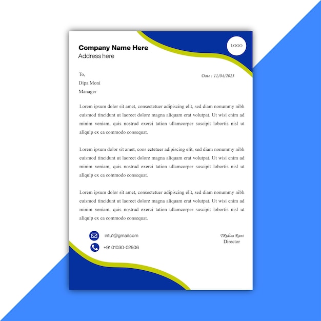 Premium Vector | Vector letterhead templat design Premium Vector | Vector letterhead templat design