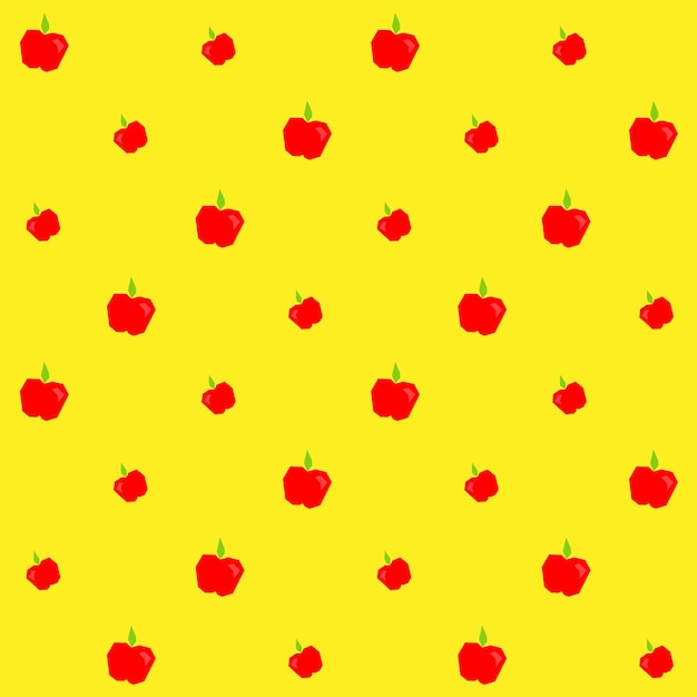 Premium Vector | Vector low poly red apple seamless pattern Premium Vector | Vector low poly red apple seamless pattern