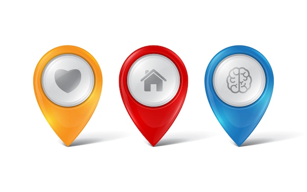 Premium Vector Vector Map Pointers
