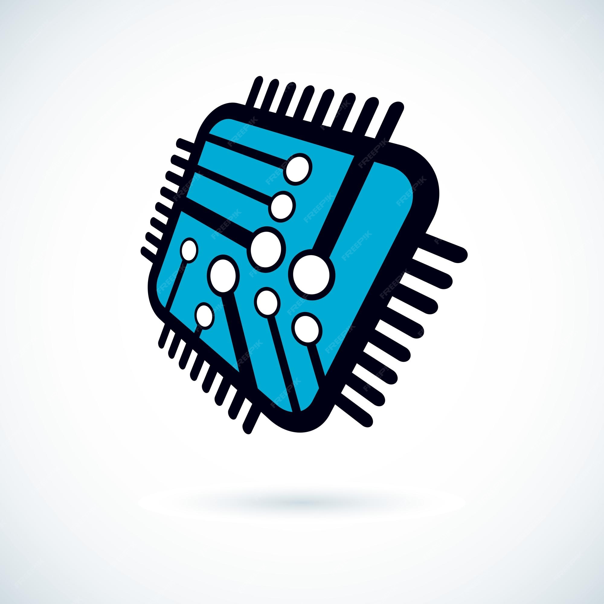 Premium Vector Vector Microchip Design Cpu Information