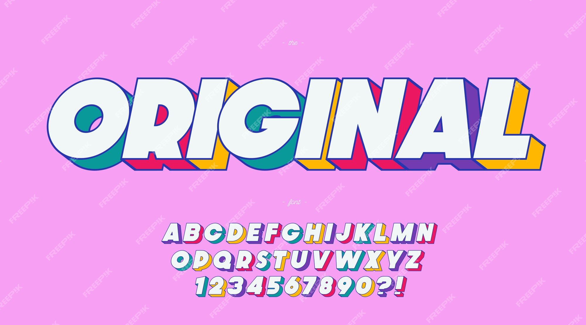 Premium Vector Vector Modern Font 3d Line Style Trendy Typography