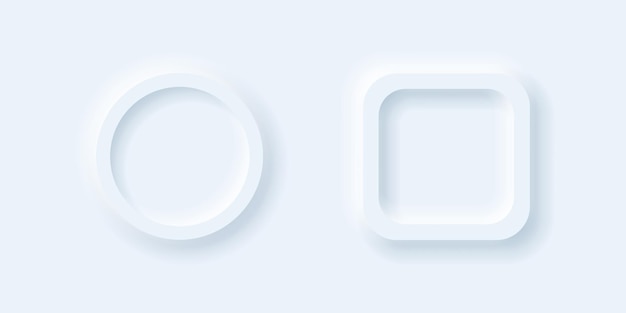 Premium Vector | Vector neumorphic style button set for UI design Premium Vector | Vector neumorphic style button set for UI design