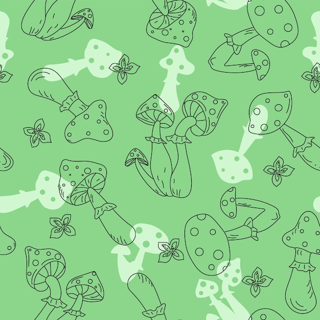 Premium Vector | Vector pattern mushrooms Premium Vector | Vector pattern mushrooms