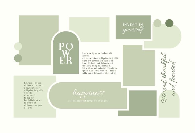 Premium Vector Vector Photo Collage Template Moodboard Pictures Grids