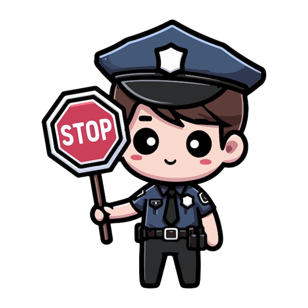 Vector policeman character illustration | Premium AI-generated vector Vector policeman character illustration | Premium AI-generated vector