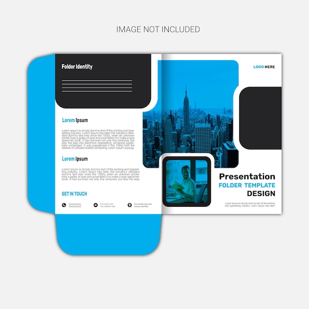 Premium Vector | Vector presentation folder design template Premium Vector | Vector presentation folder design template