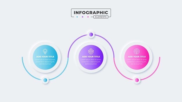 Premium Vector | Vector process infographic design template with 3 ... Premium Vector | Vector process infographic design template with 3 ...