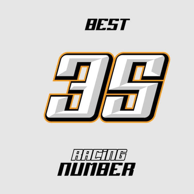 Premium Vector | Vector racing number template 35 Premium Vector | Vector racing number template 35