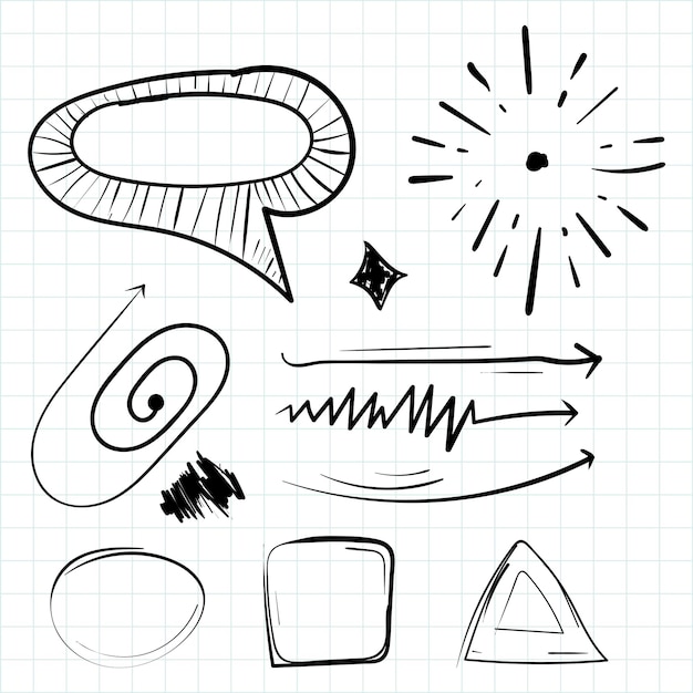 Premium Vector | Vector random pen sketch scribbles set art Premium Vector | Vector random pen sketch scribbles set art