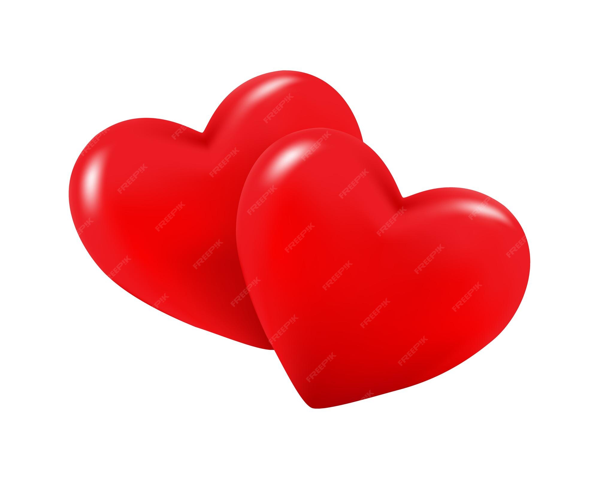 Premium Vector | Vector red glossy 3d heart symbol realistic ... Premium Vector | Vector red glossy 3d heart symbol realistic ...
