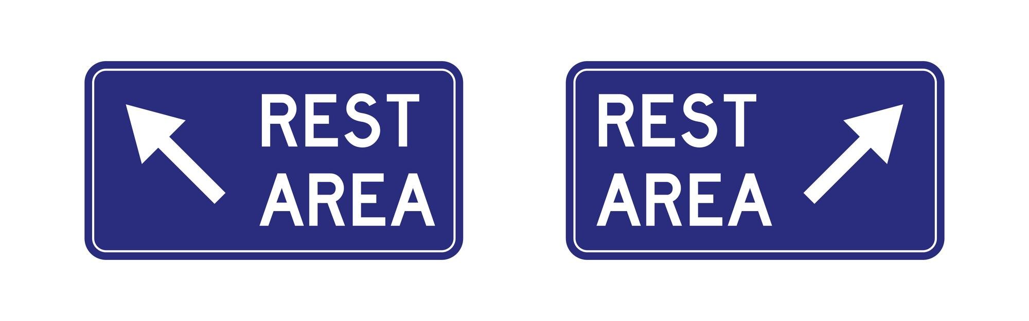 Premium Vector | Vector Rest Area Signs Illustration Premium Vector | Vector Rest Area Signs Illustration